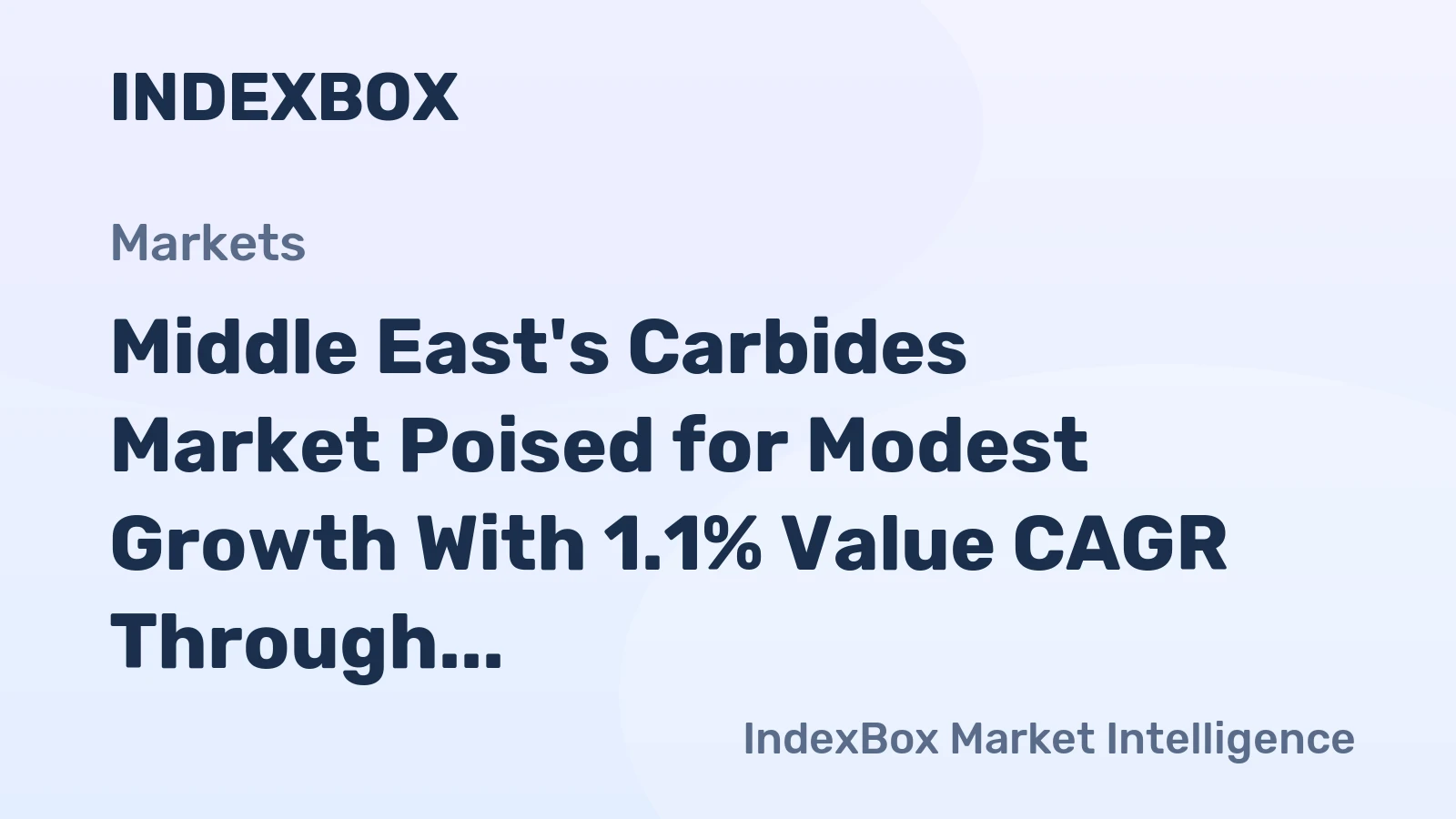 Middle East's Carbides Market Poised for Modest Growth With 1.1% Value CAGR Through 2035