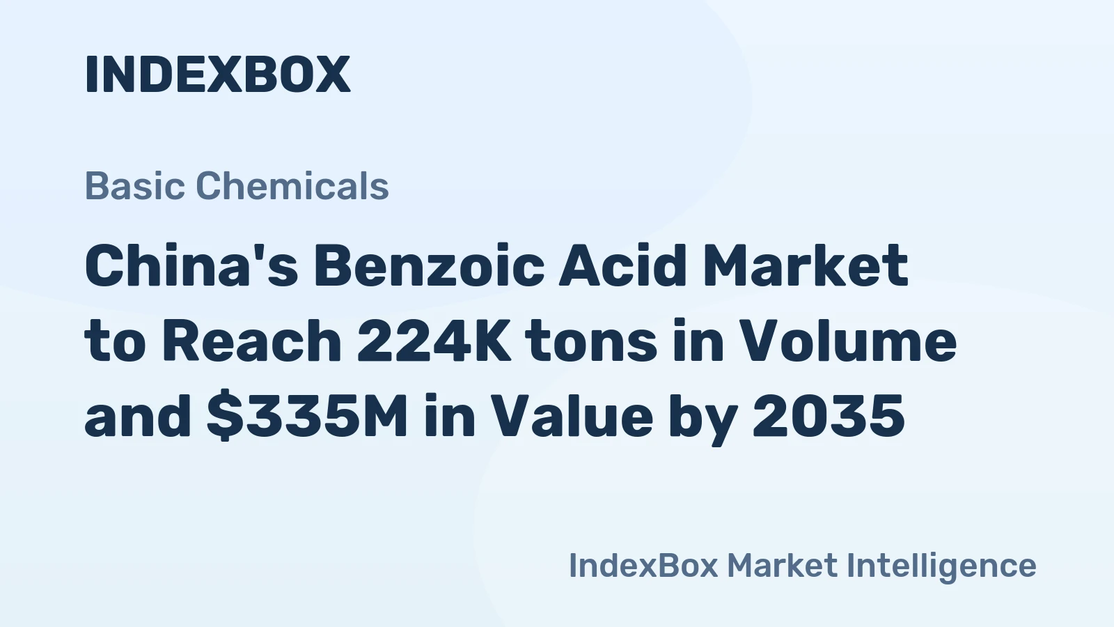 China's Benzoic Acid Market to Reach 224K tons in Volume and $335M in Value by 2035