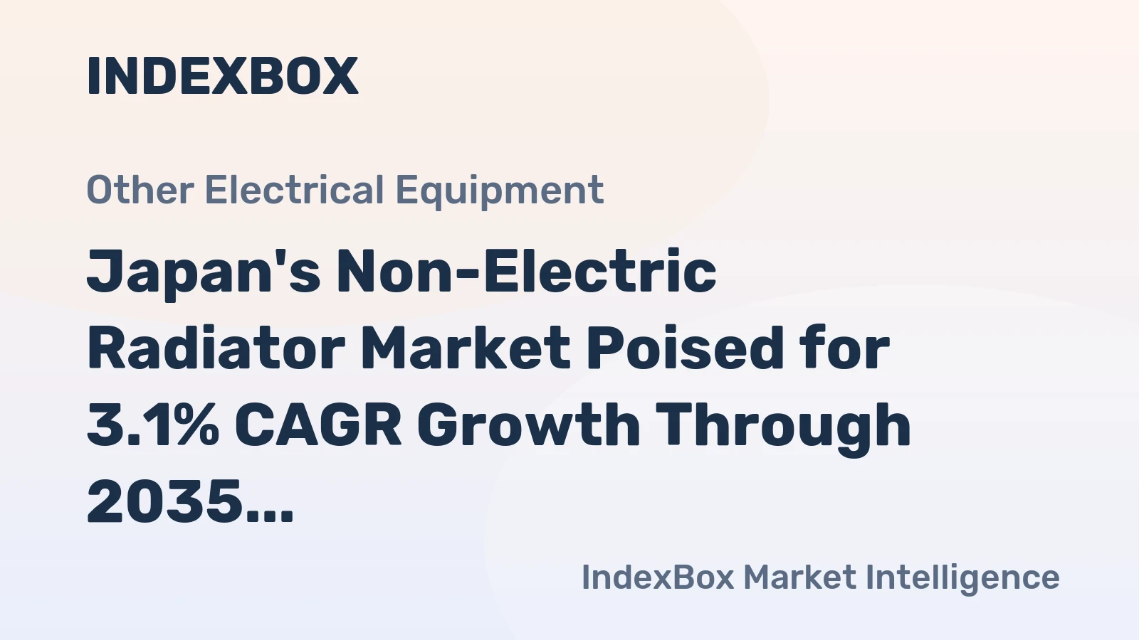 Japan's Non-Electric Radiator Market Poised for 3.1% CAGR Growth Through 2035