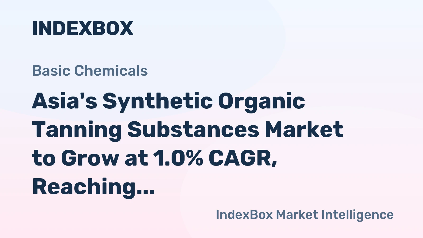 Asia's Synthetic Organic Tanning Substances Market to Grow at 1.0% CAGR, Reaching 851K Tons by 2035