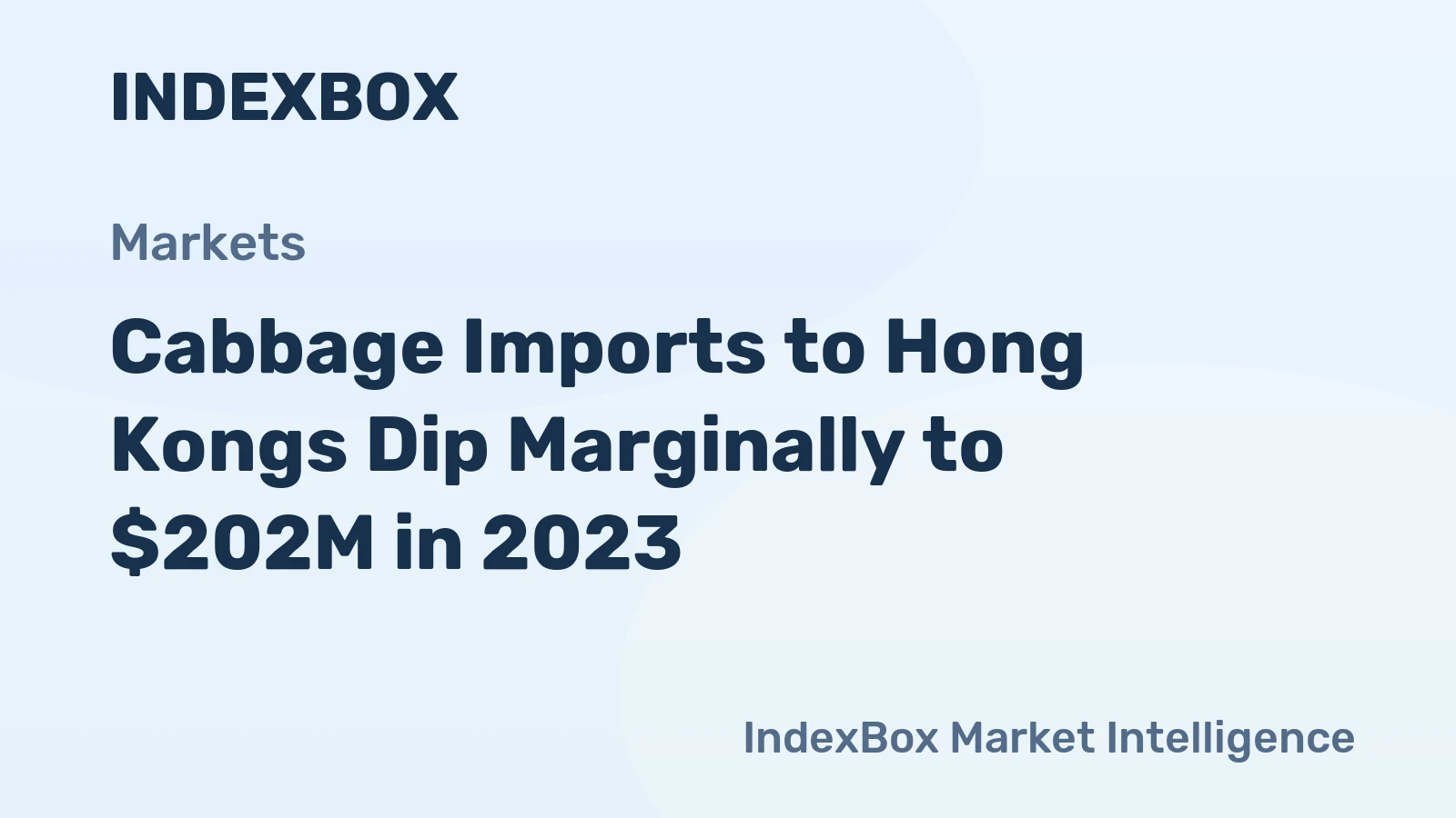 Cabbage Imports to Hong Kongs Dip Marginally to $202M in 2023