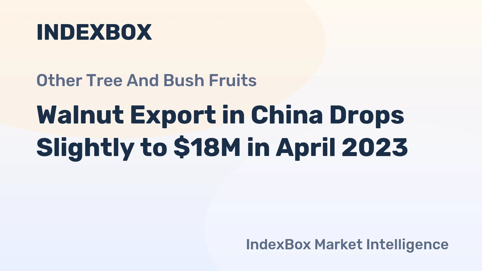 Walnut Export in China Drops Slightly to $18M in April 2023