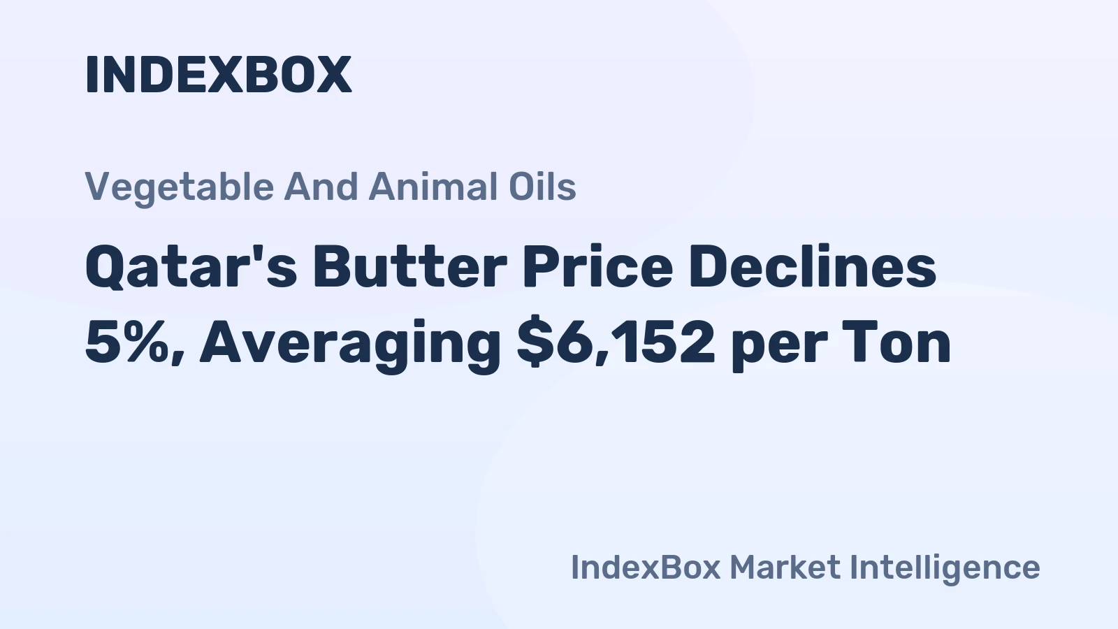 Qatar's Butter Price Declines 5%, Averaging $6,152 per Ton