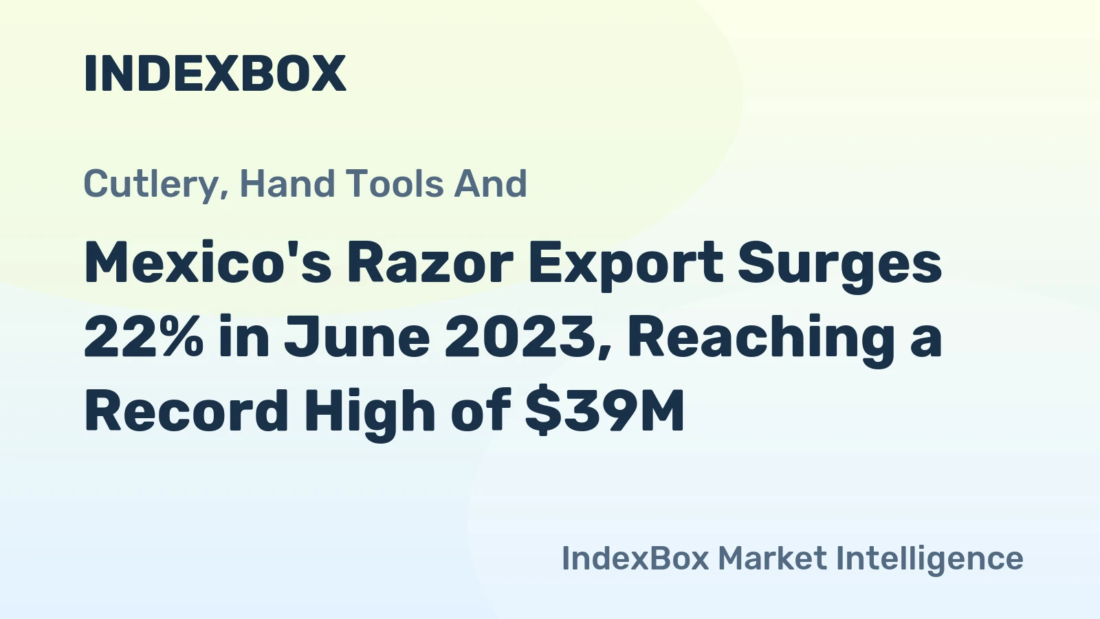 Mexico's Razor Export Surges 22% in June 2023, Reaching a Record High of $39M