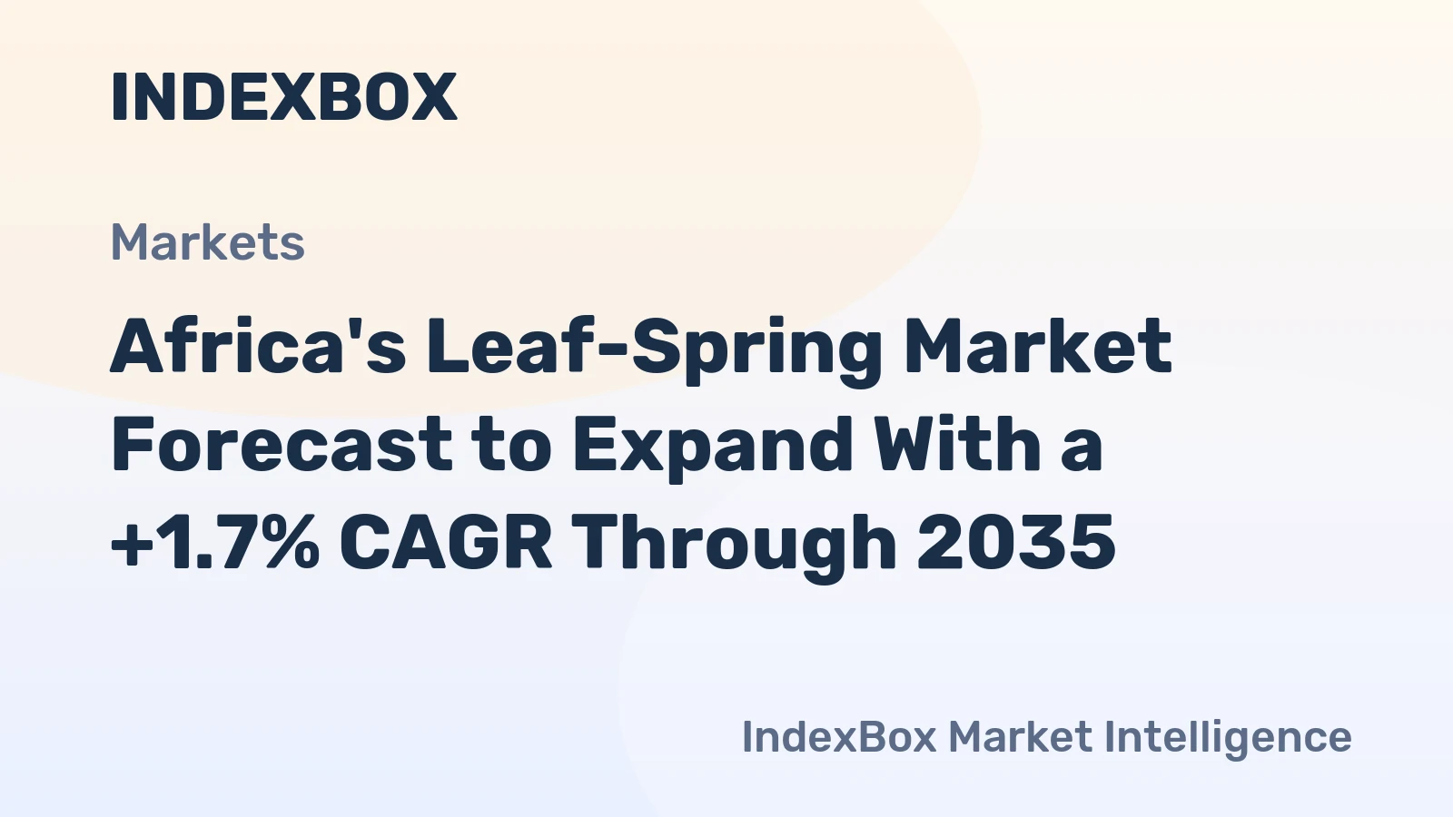 Africa's Leaf-Spring Market Forecast to Expand With a +1.7% CAGR Through 2035