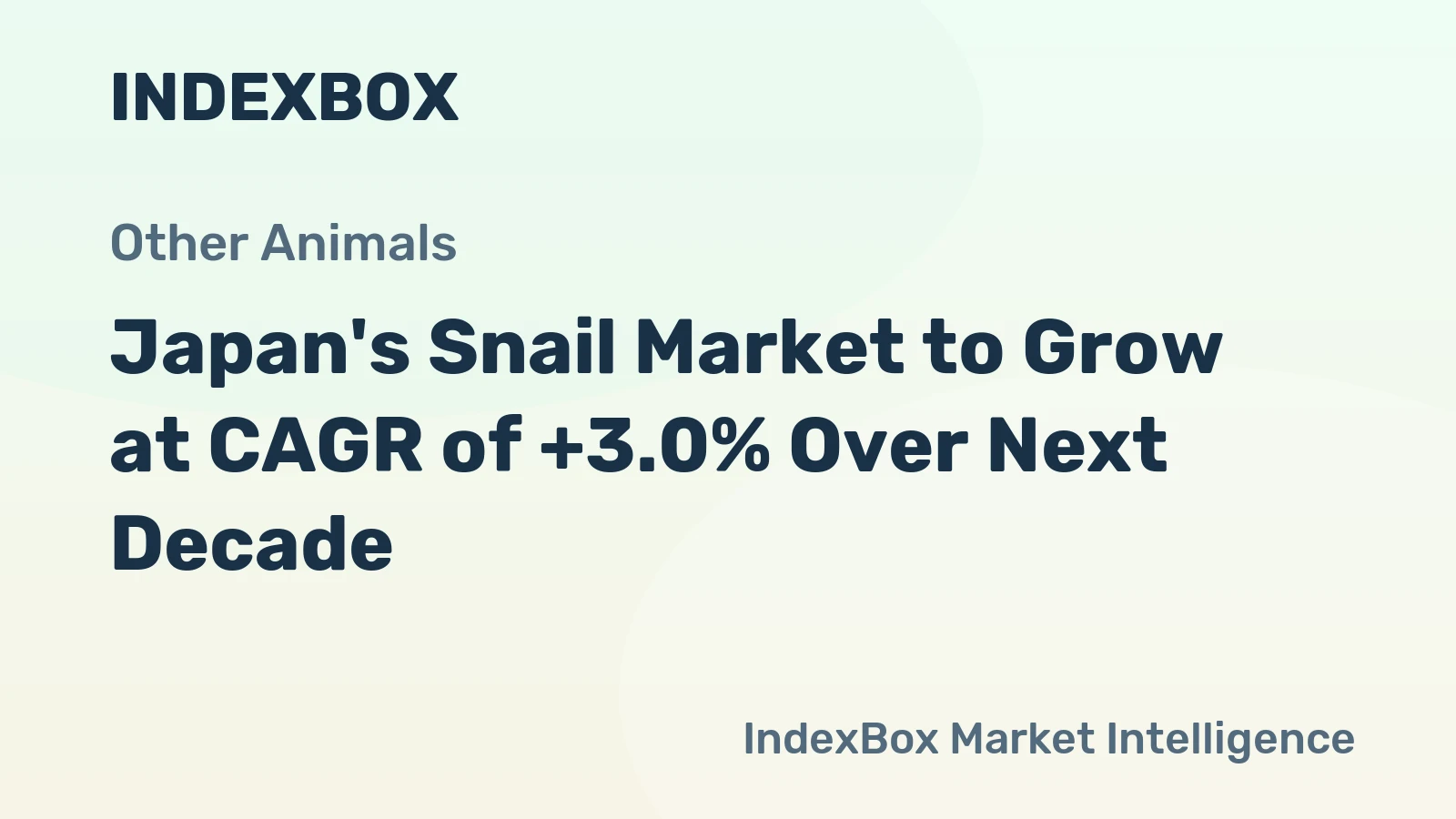 Japan's Snail Market to Grow at CAGR of +3.0% Over Next Decade