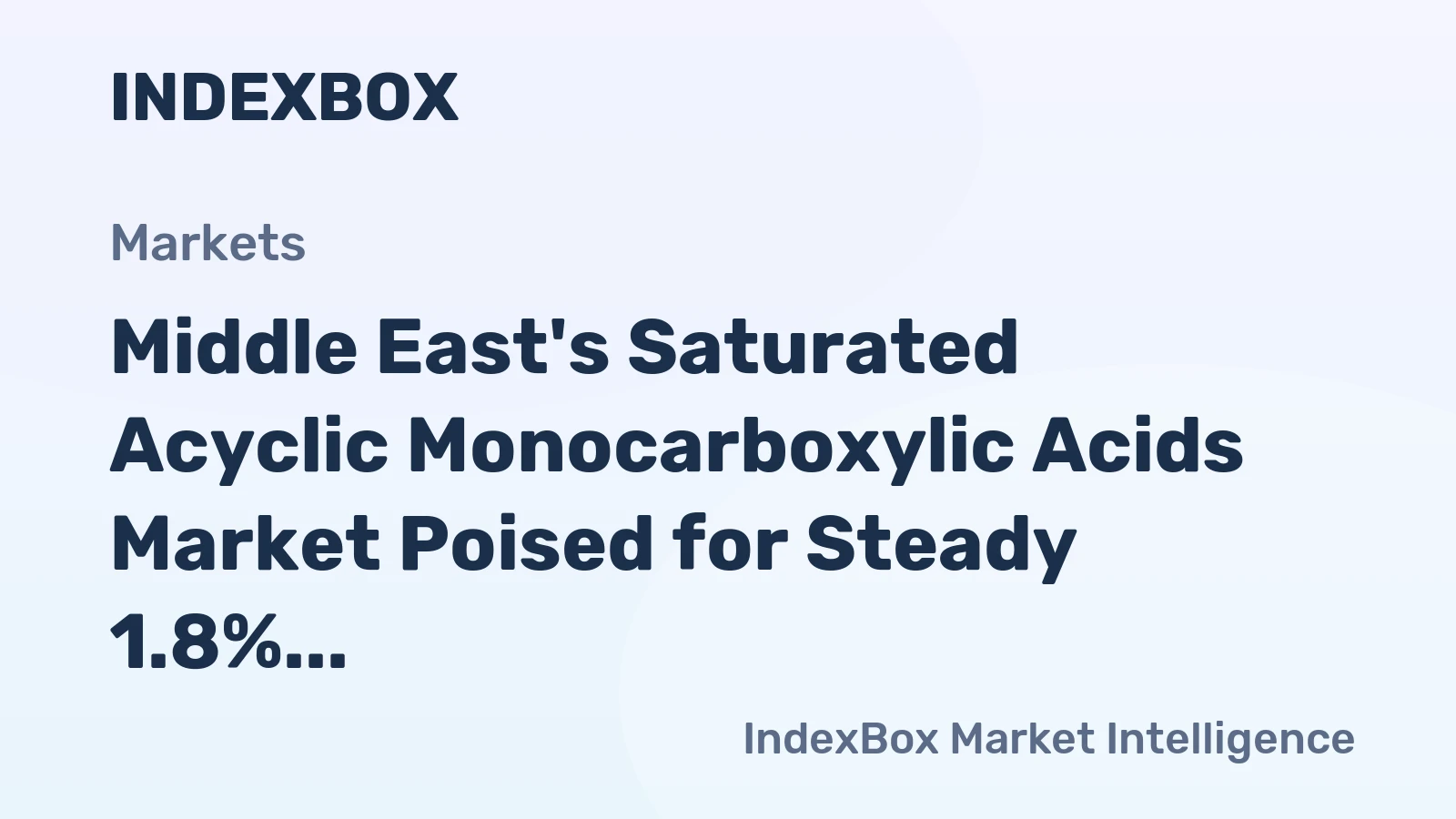 Middle East's Saturated Acyclic Monocarboxylic Acids Market Poised for Steady 1.8% CAGR Growth Through 2035