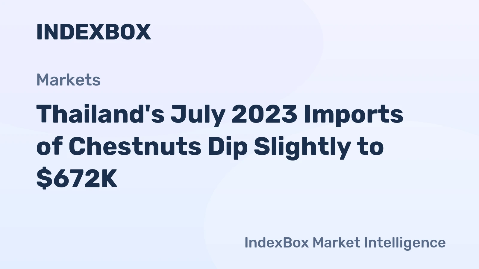 Thailand's July 2023 Imports of Chestnuts Dip Slightly to $672K