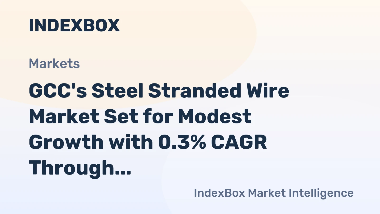 GCC's Steel Stranded Wire Market Set for Modest Growth with 0.3% CAGR Through 2035