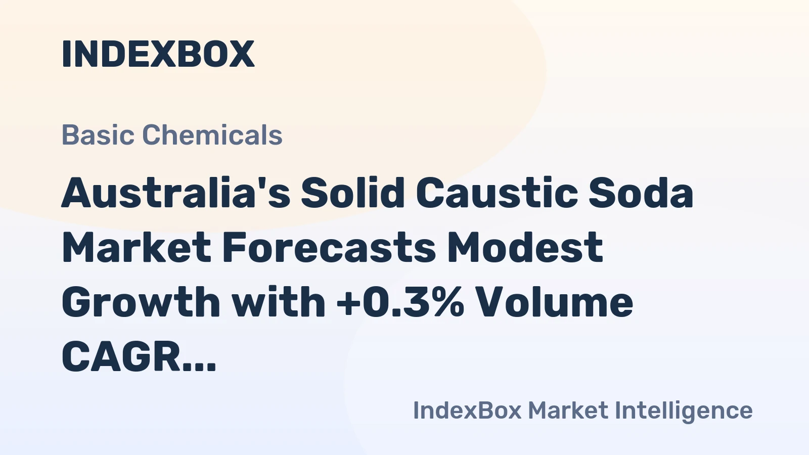 Australia's Solid Caustic Soda Market Forecasts Modest Growth with +0.3% Volume CAGR Through 2035