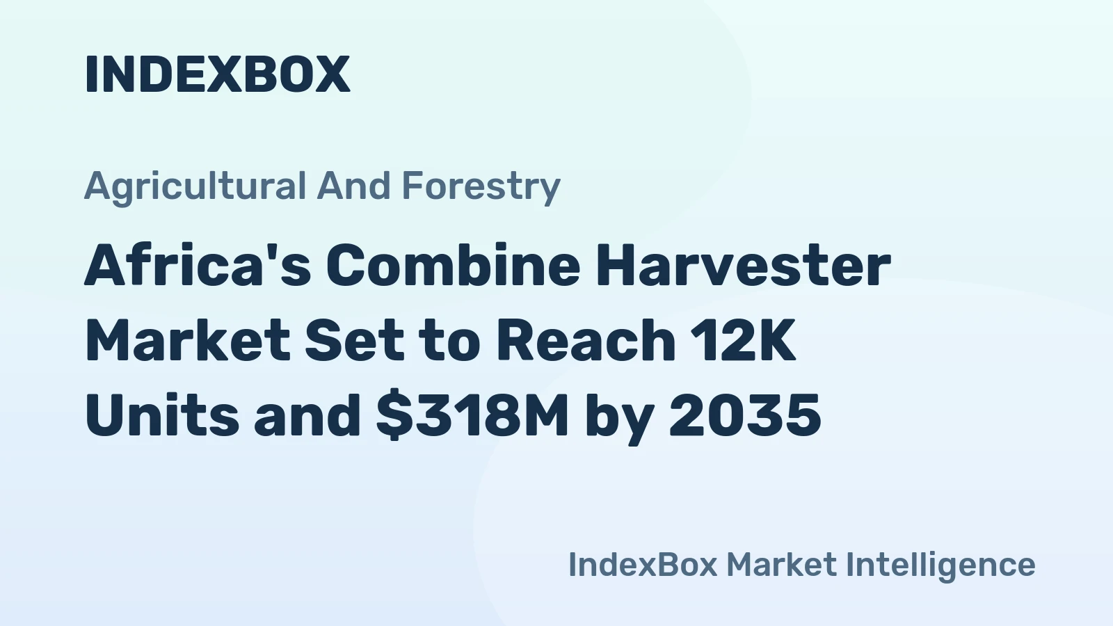 Africa's Combine Harvester Market Set to Reach 12K Units and $318M by 2035