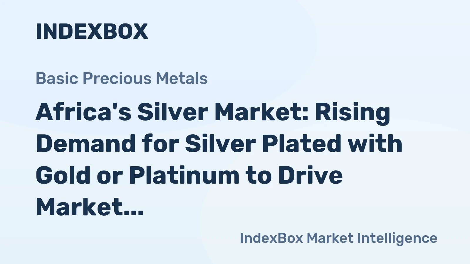 Africa's Silver Market: Rising Demand for Silver Plated with Gold or Platinum to Drive Market Volume to 16K tons and Market Value to $9.8B by 2035