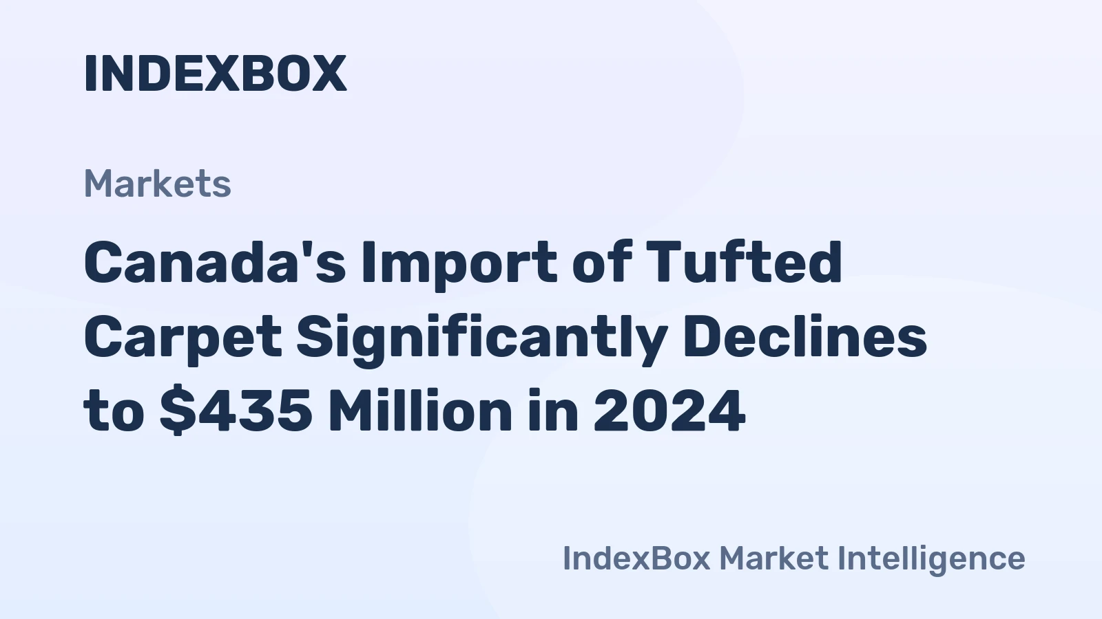 Canada's Import of Tufted Carpet Significantly Declines to $435 Million in 2024