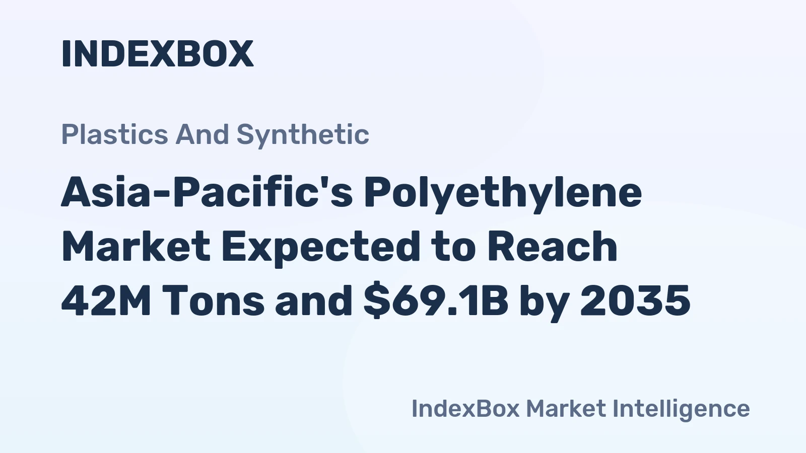 Asia-Pacific's Polyethylene Market Expected to Reach 42M Tons and $69.1B by 2035