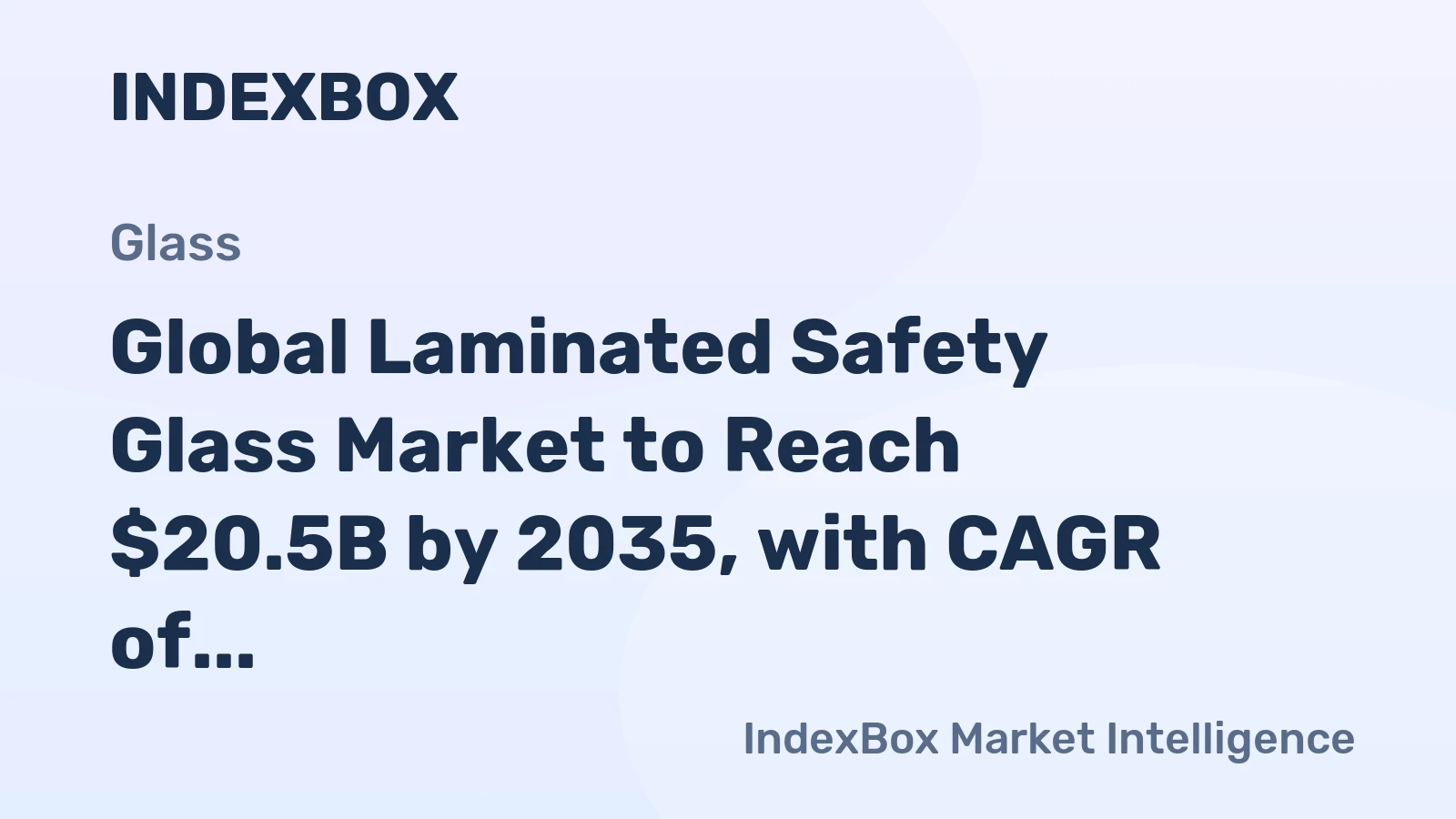 Global Laminated Safety Glass Market to Reach $20.5B by 2035, with CAGR of +1.2%