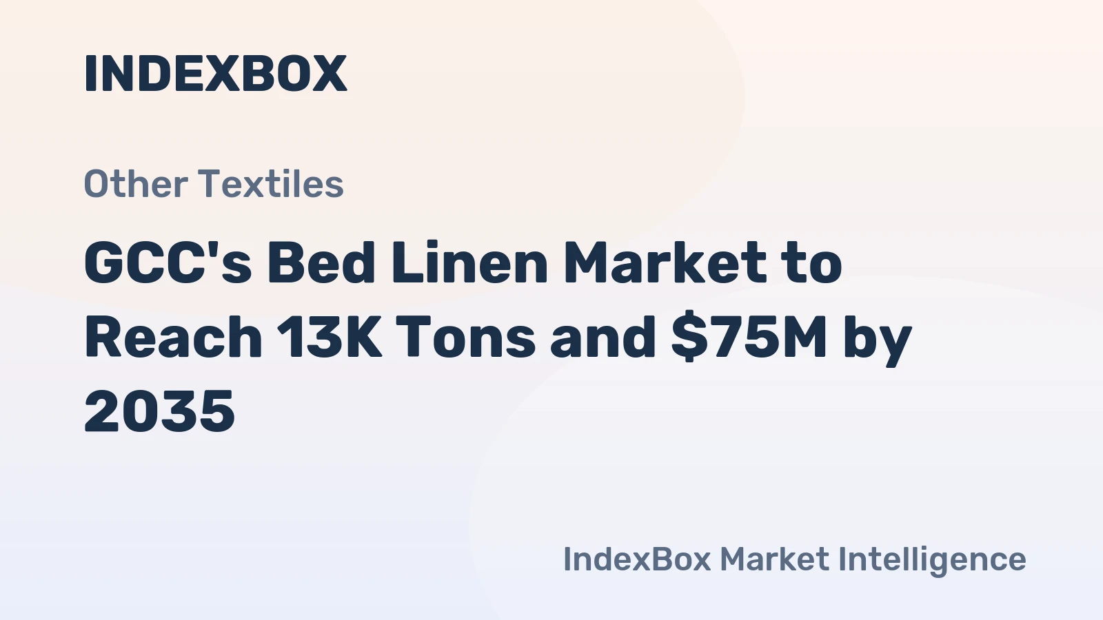 GCC's Bed Linen Market to Reach 13K Tons and $75M by 2035