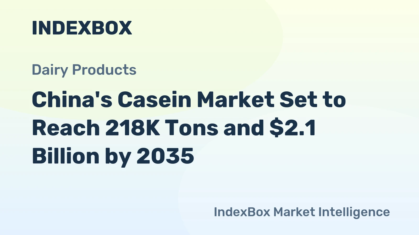 China's Casein Market Set to Reach 218K Tons and $2.1 Billion by 2035