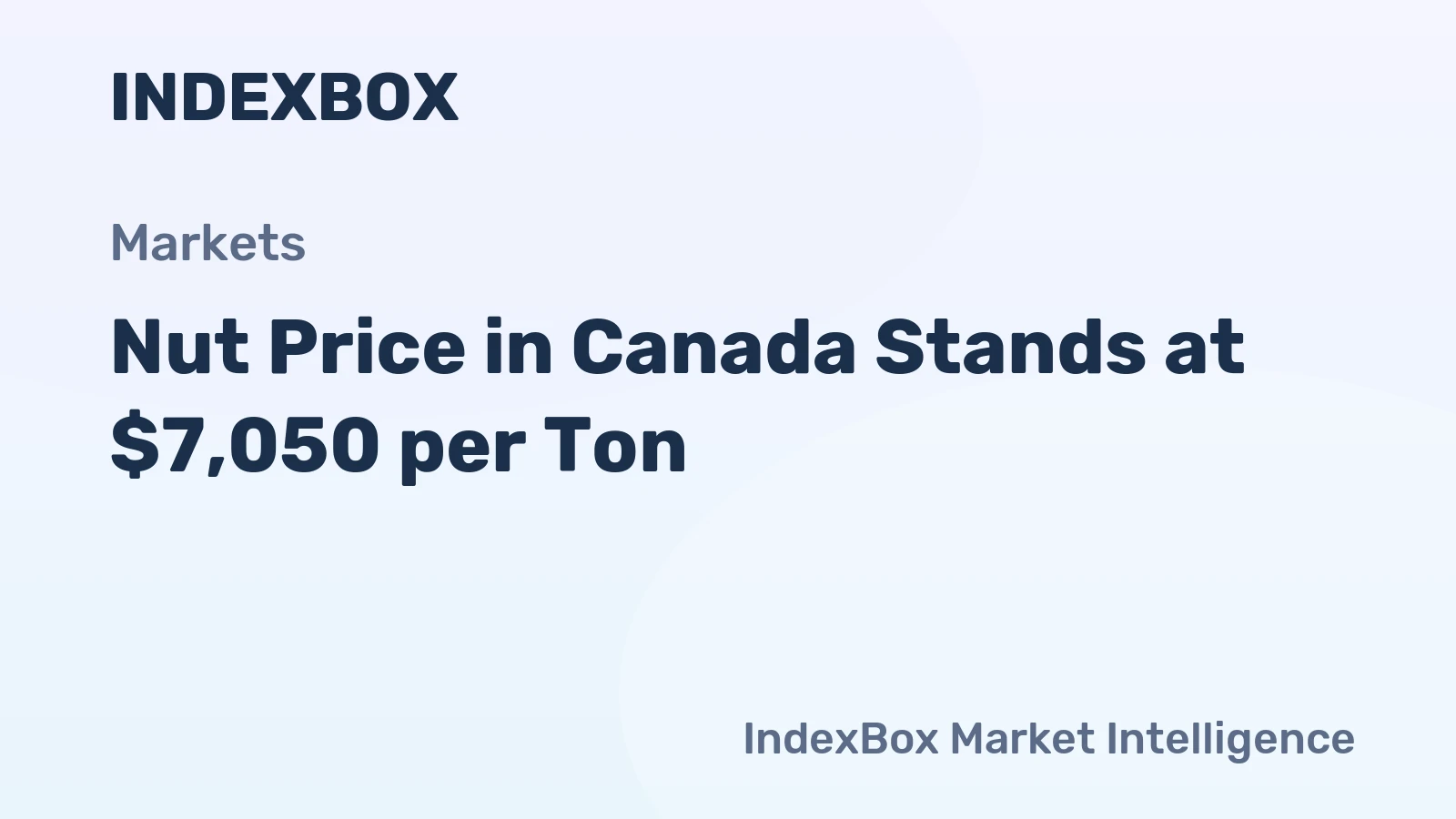 Nut Price in Canada Stands at $7,050 per Ton