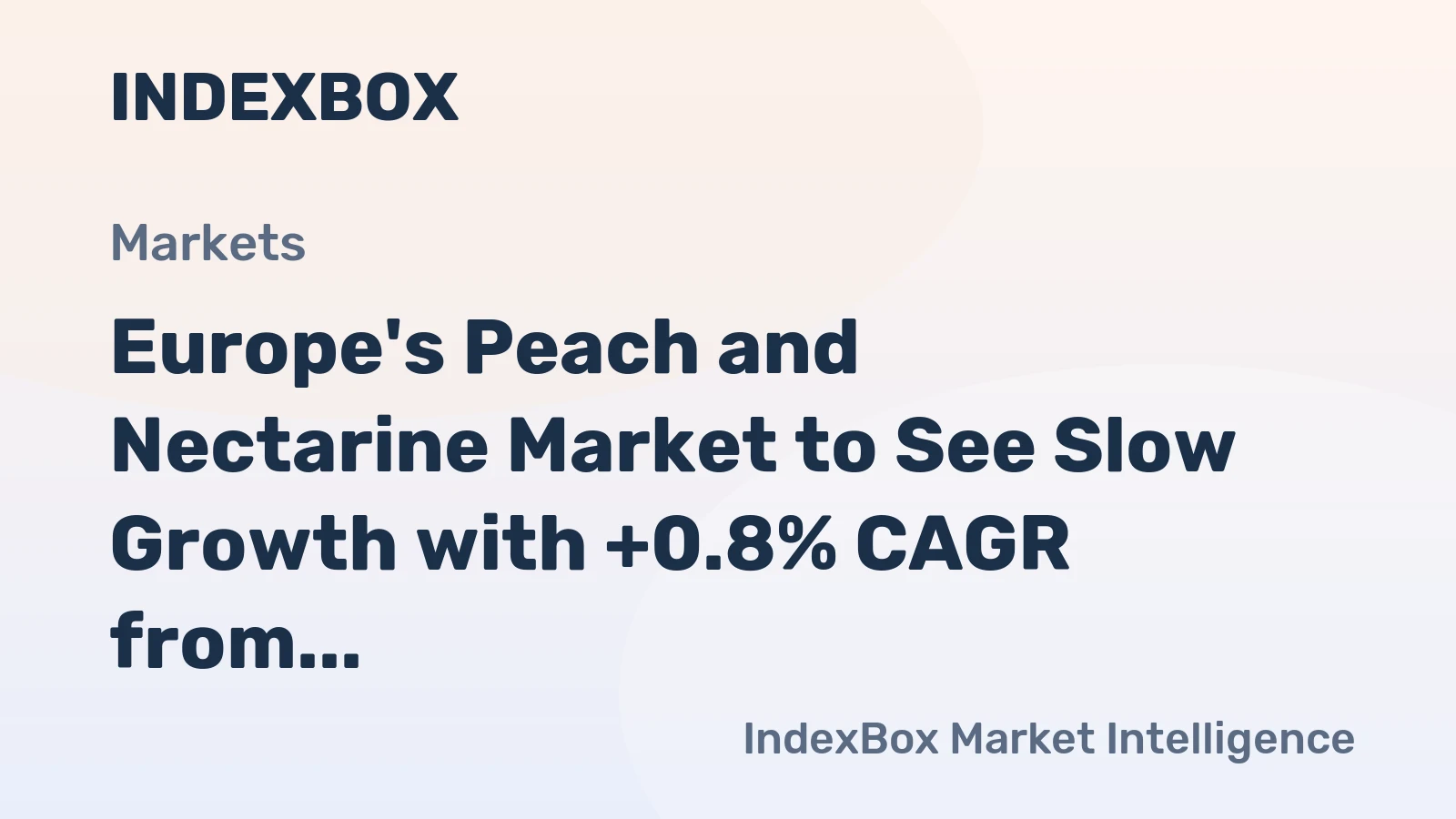 Europe's Peach and Nectarine Market to See Slow Growth with +0.8% CAGR from 2024-2035