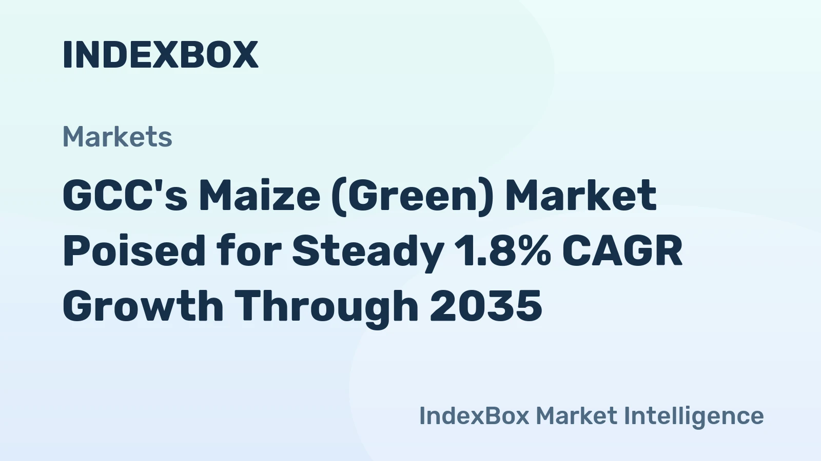 GCC's Maize (Green) Market Poised for Steady 1.8% CAGR Growth Through 2035