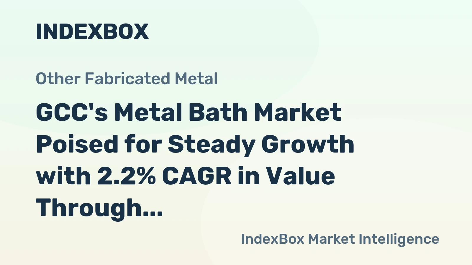 GCC's Metal Bath Market Poised for Steady Growth with 2.2% CAGR in Value Through 2035