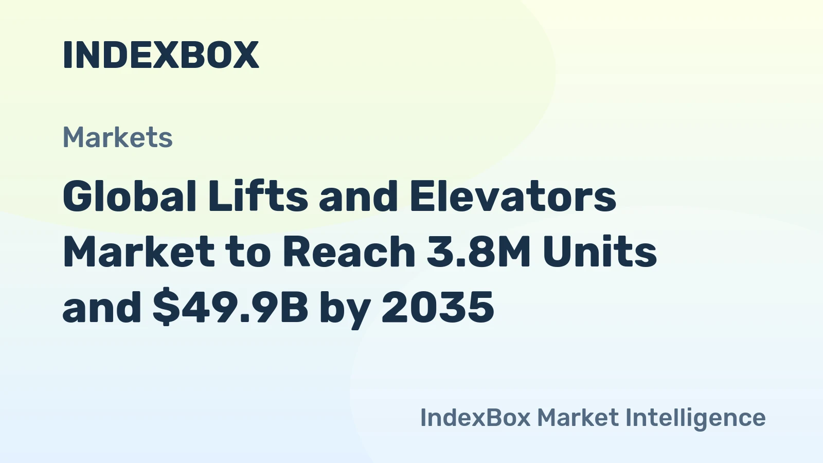 Global Lifts and Elevators Market to Reach 3.8M Units and $49.9B by 2035