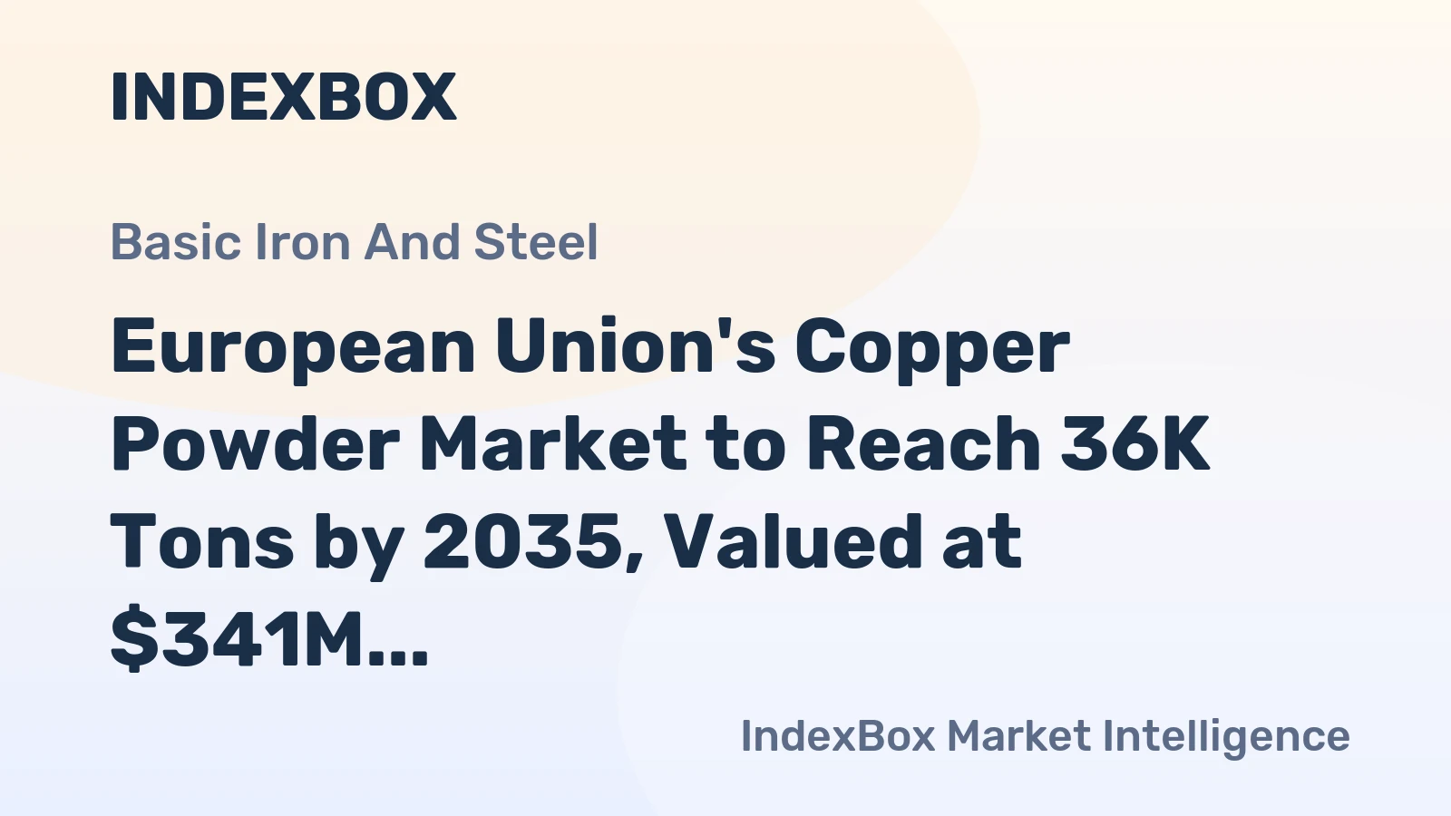 European Union's Copper Powder Market to Reach 36K Tons by 2035, Valued at $341M