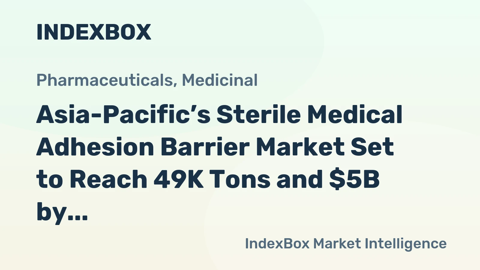 Asia-Pacific’s Sterile Medical Adhesion Barrier Market Set to Reach 49K Tons and $5B by 2035