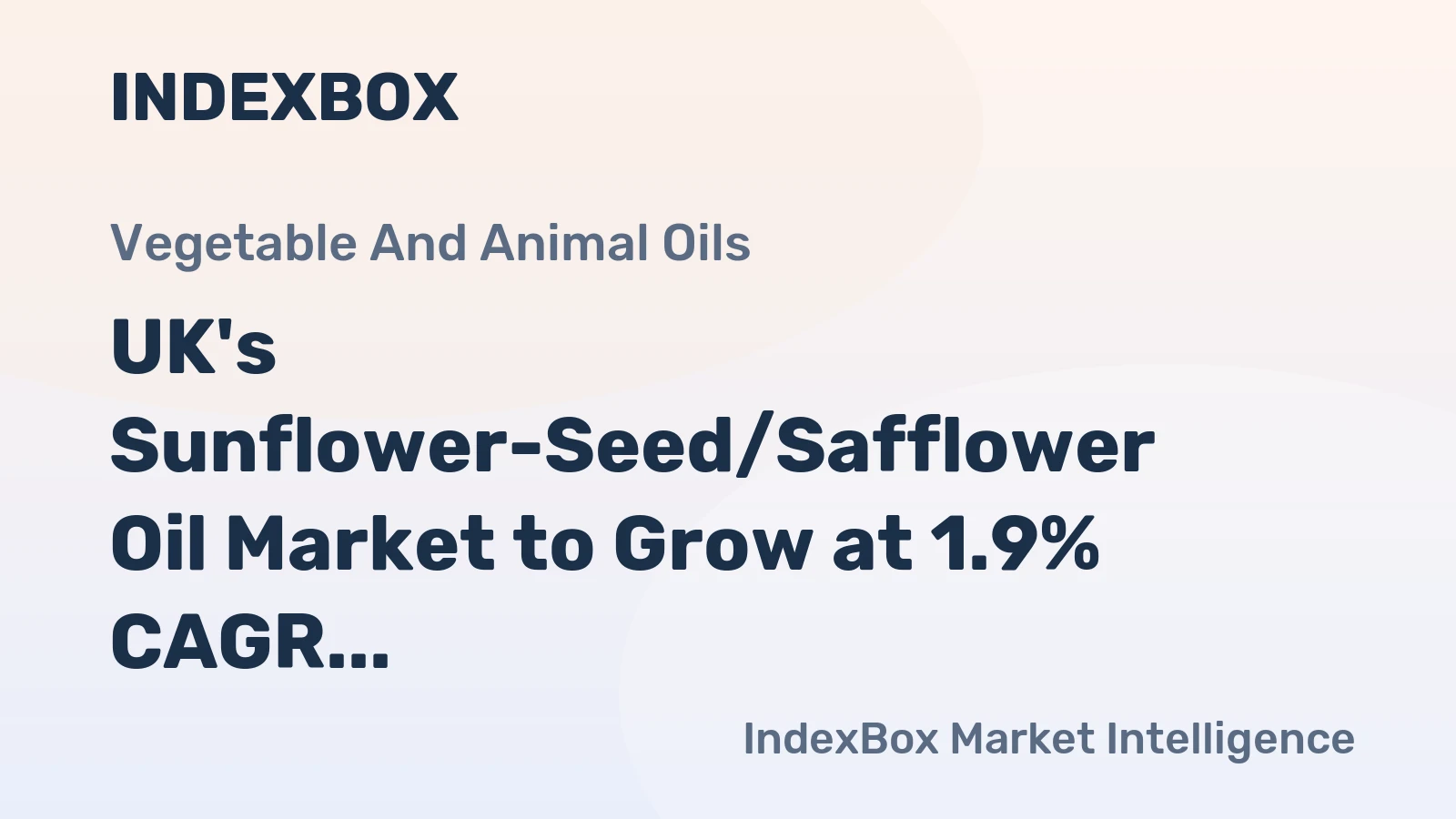 UK's Sunflower-Seed/Safflower Oil Market to Grow at 1.9% CAGR, Reaching 146K tons by 2035, Valued at $287M