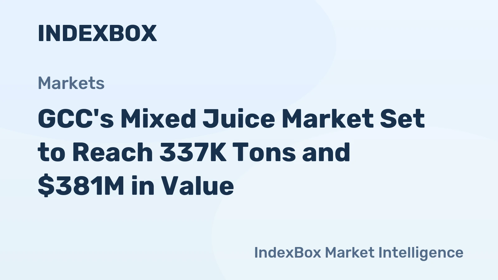 GCC's Mixed Juice Market Set to Reach 337K Tons and $381M in Value