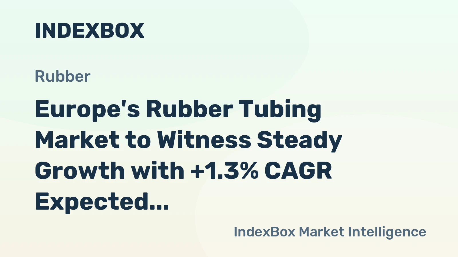 Europe's Rubber Tubing Market to Witness Steady Growth with +1.3% CAGR Expected from 2024 to 2035
