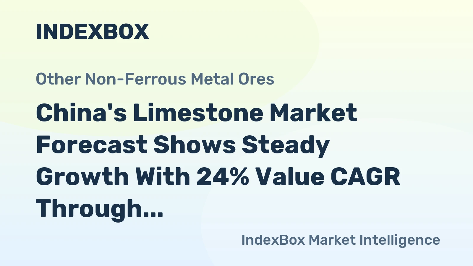 China's Limestone Market Forecast Shows Steady Growth With 24% Value CAGR Through 2035