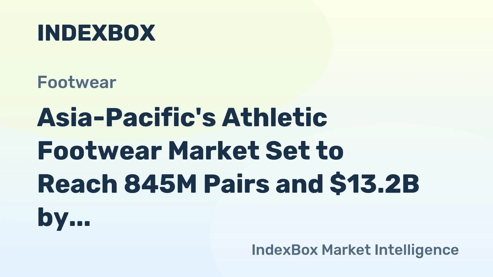 Asia-Pacific's Athletic Footwear Market Set to Reach 845M Pairs and $13.2B by 2035