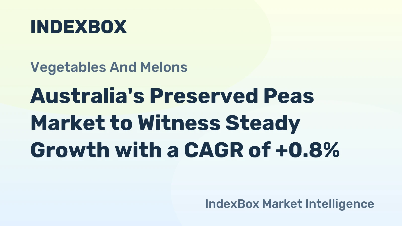 Australia's Preserved Peas Market to Witness Steady Growth with a CAGR of +0.8%