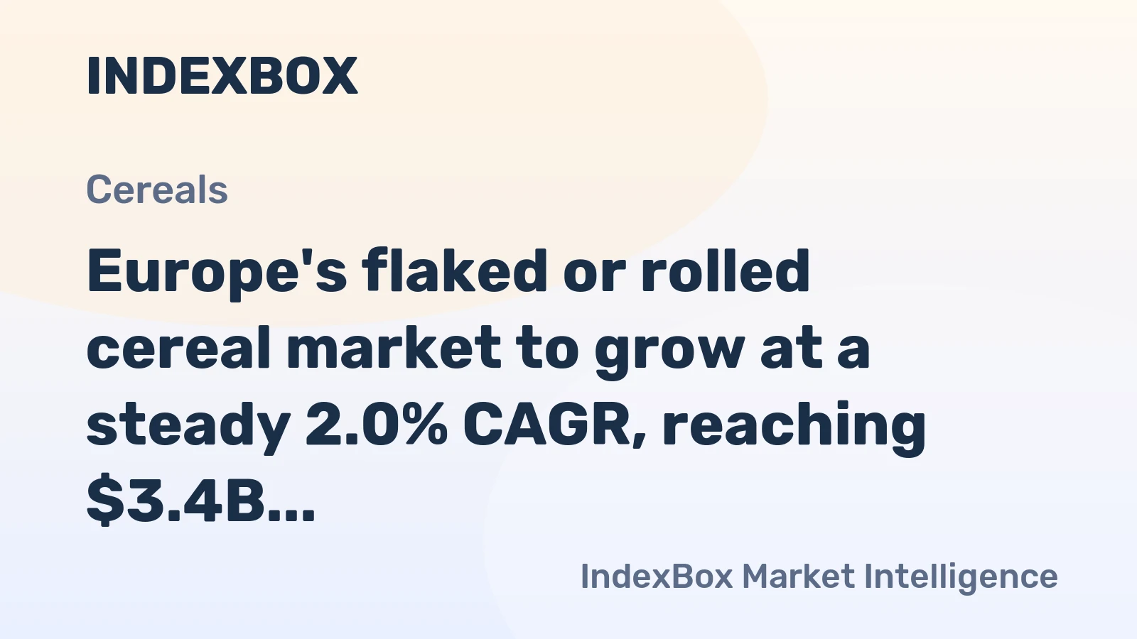 Europe's flaked or rolled cereal market to grow at a steady 2.0% CAGR, reaching $3.4B by 2035.
