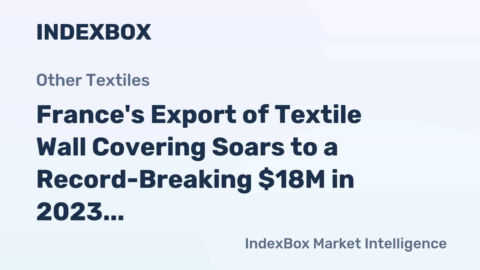 France's Export of Textile Wall Covering Soars to a Record-Breaking $18M in 2023