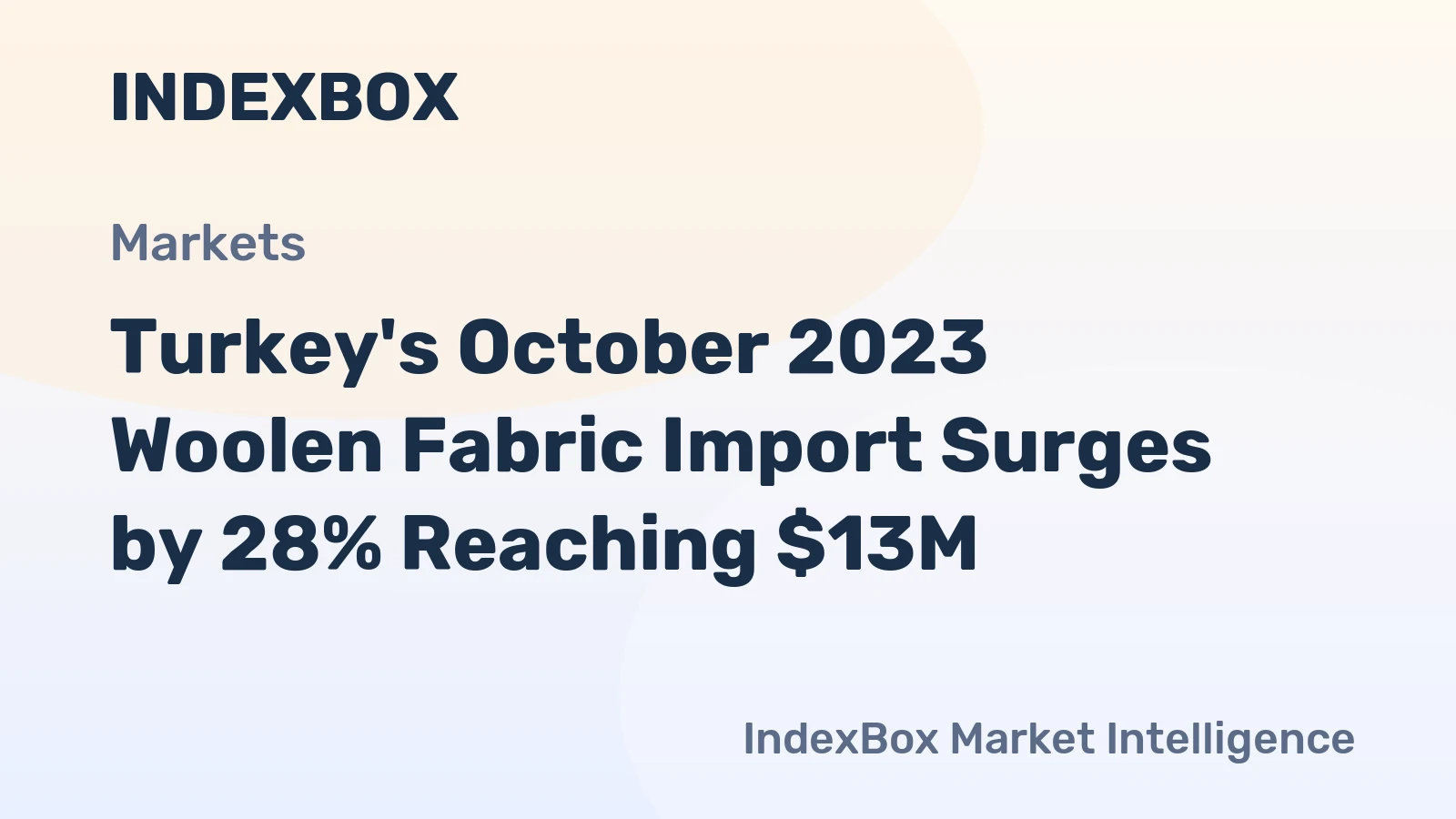 Turkey's October 2023 Woolen Fabric Import Surges by 28% Reaching $13M