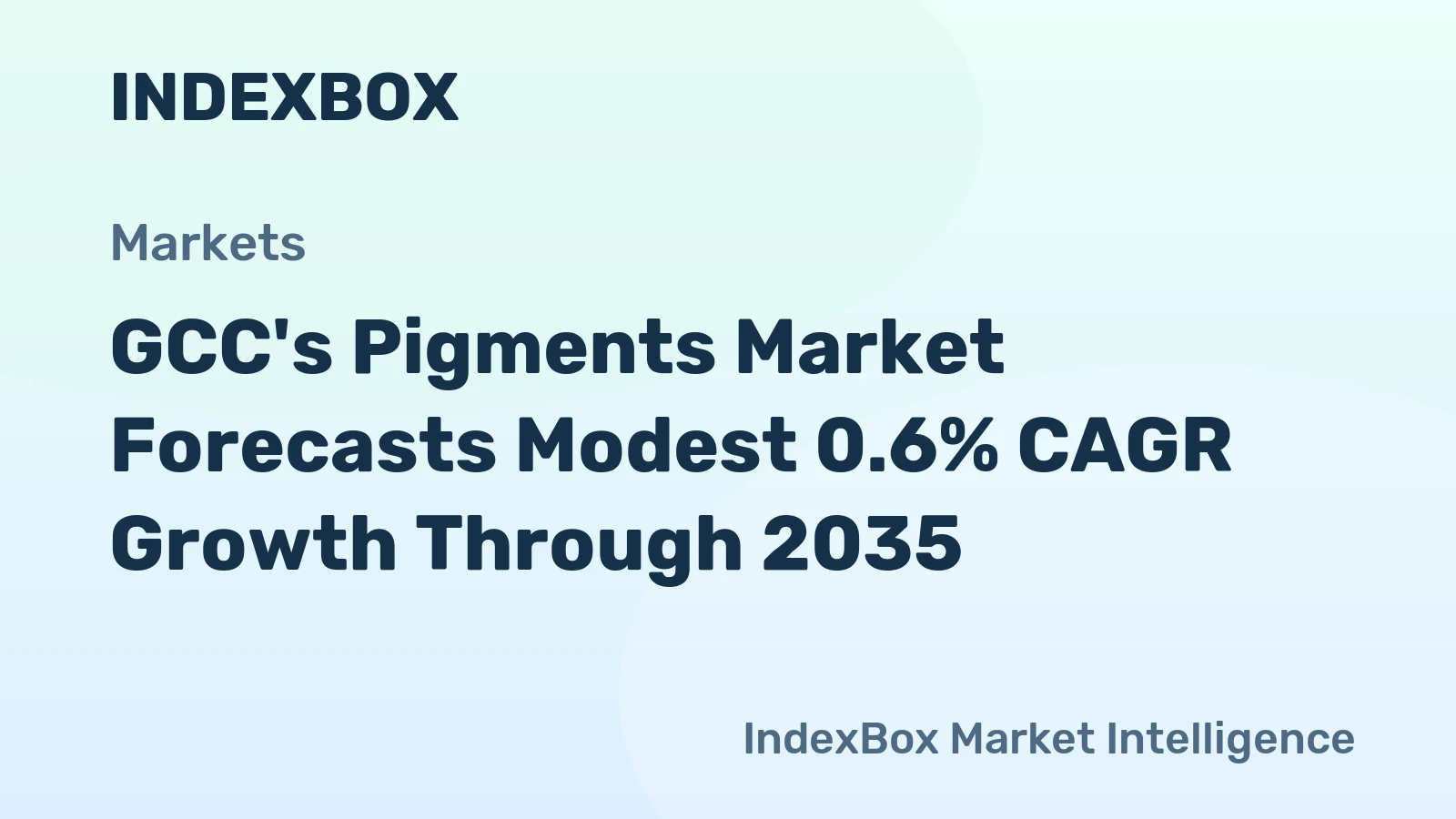 GCC's Pigments Market Forecasts Modest 0.6% CAGR Growth Through 2035