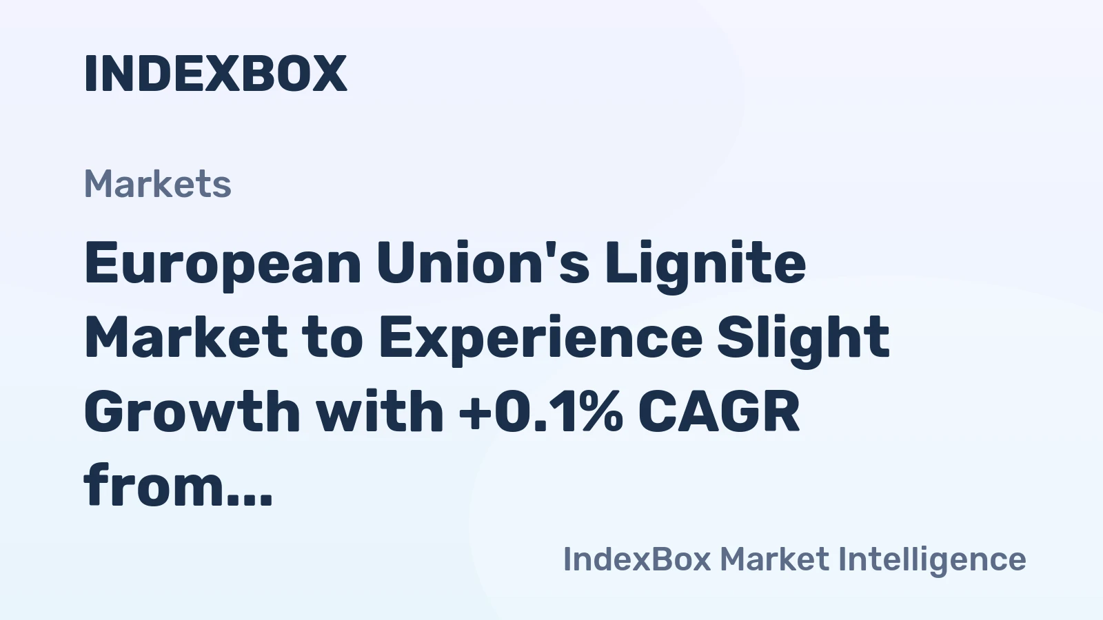 European Union's Lignite Market to Experience Slight Growth with +0.1% CAGR from 2024-2035