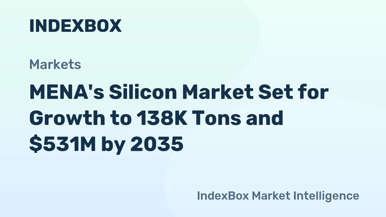 MENA's Silicon Market Set for Growth to 138K Tons and $531M by 2035