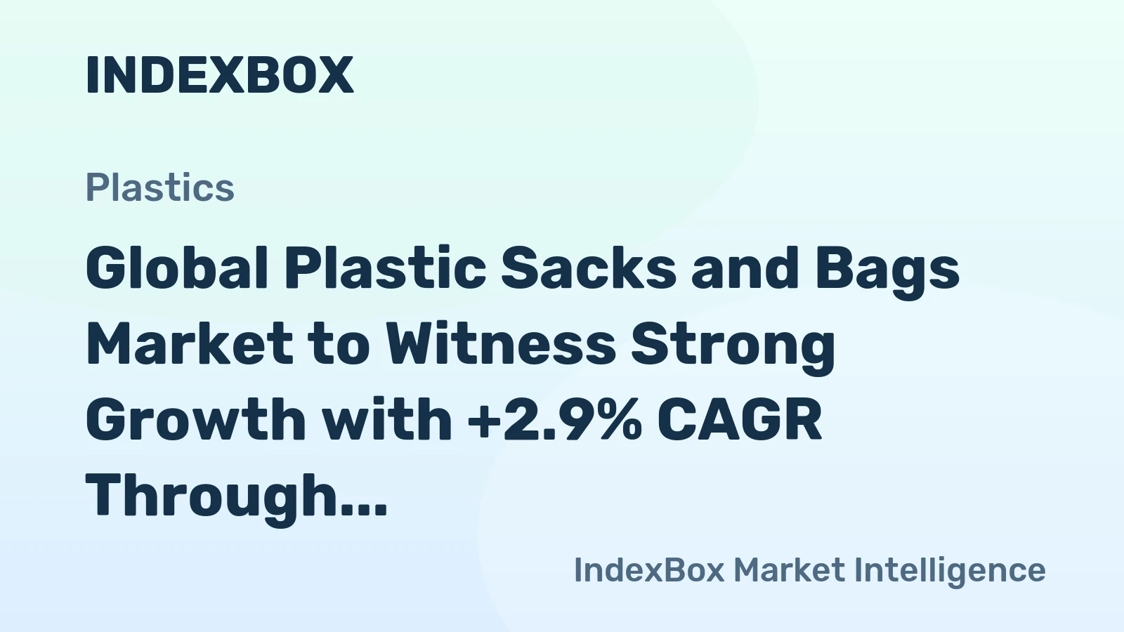 Global Plastic Sacks and Bags Market to Witness Strong Growth with +2.9% CAGR Through 2030