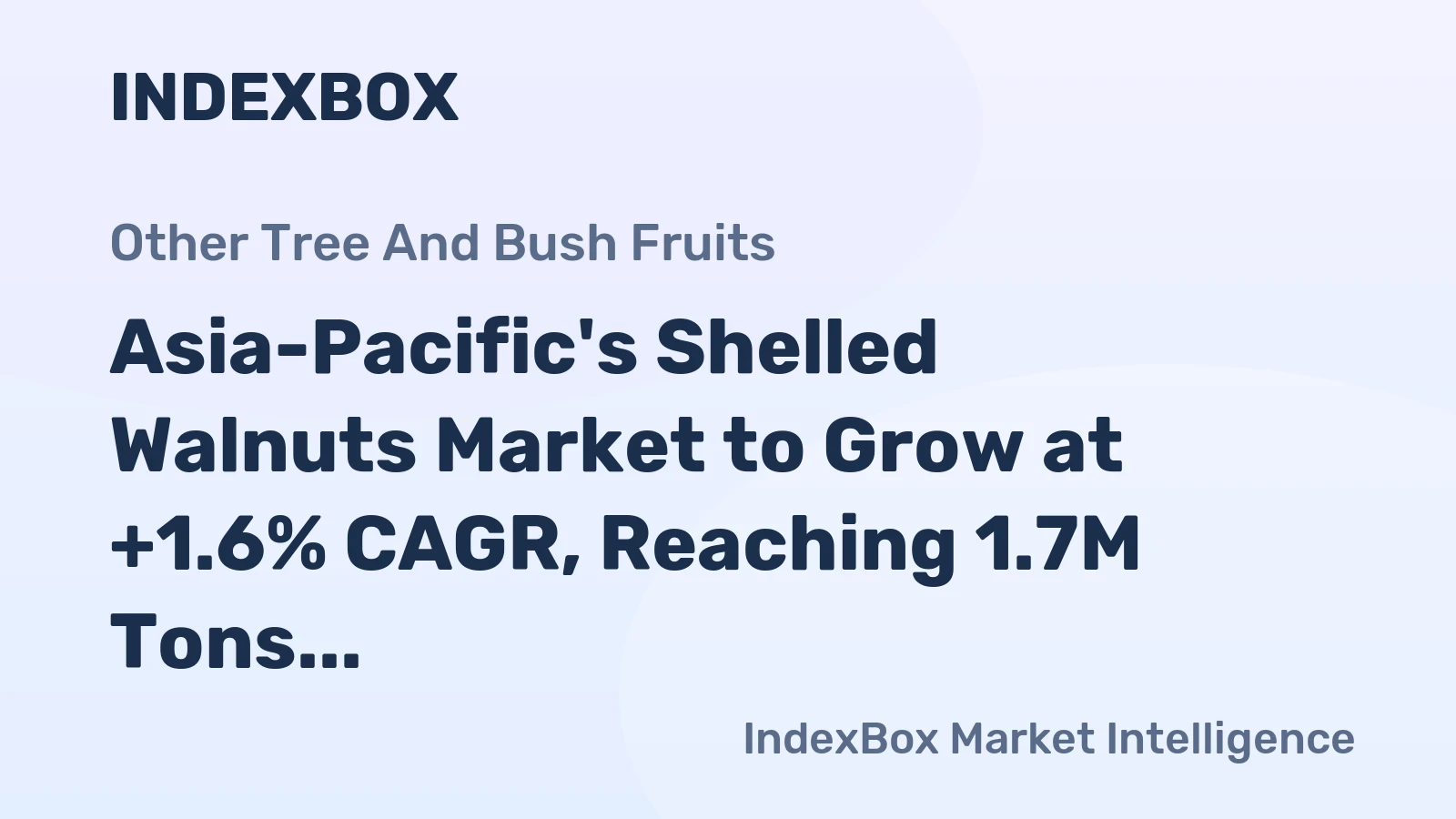 Asia-Pacific's Shelled Walnuts Market to Grow at +1.6% CAGR, Reaching 1.7M Tons by 2035