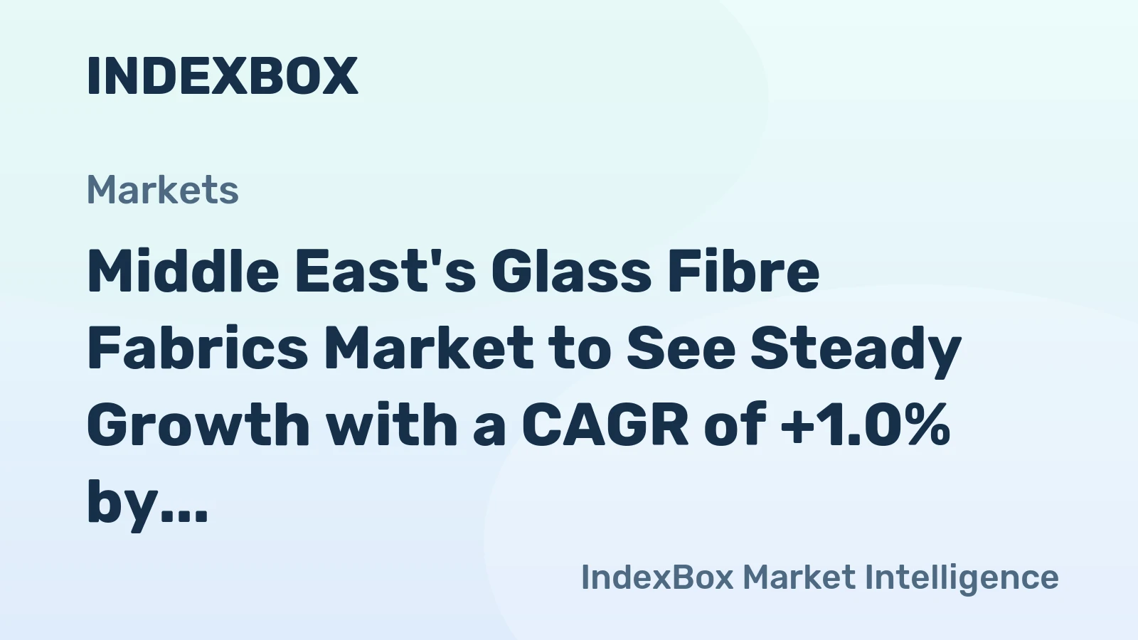 Middle East's Glass Fibre Fabrics Market to See Steady Growth with a CAGR of +1.0% by 2035