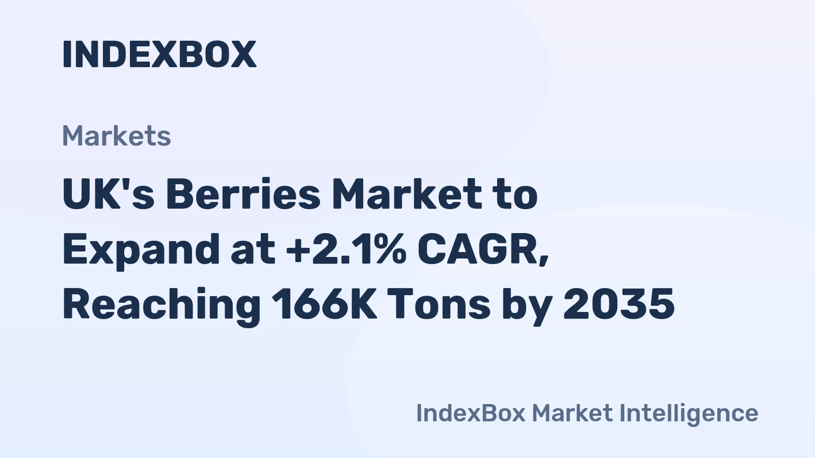 UK's Berries Market to Expand at +2.1% CAGR, Reaching 166K Tons by 2035