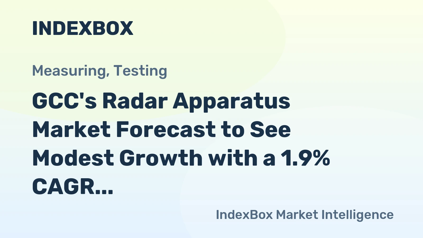 GCC's Radar Apparatus Market Forecast to See Modest Growth with a 1.9% CAGR Through 2035