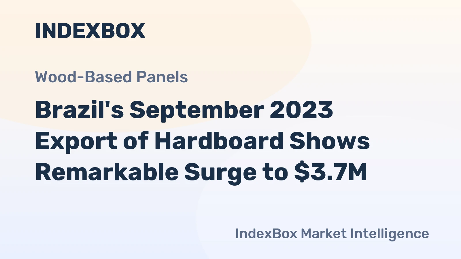 Brazil's September 2023 Export of Hardboard Shows Remarkable Surge to $3.7M