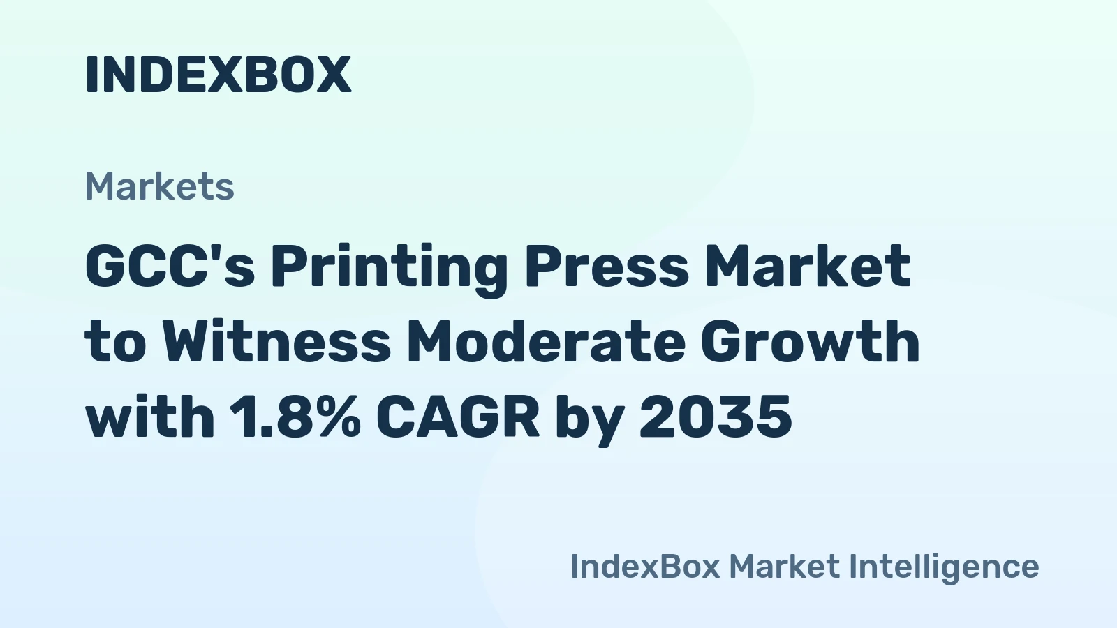 GCC's Printing Press Market to Witness Moderate Growth with 1.8% CAGR by 2035