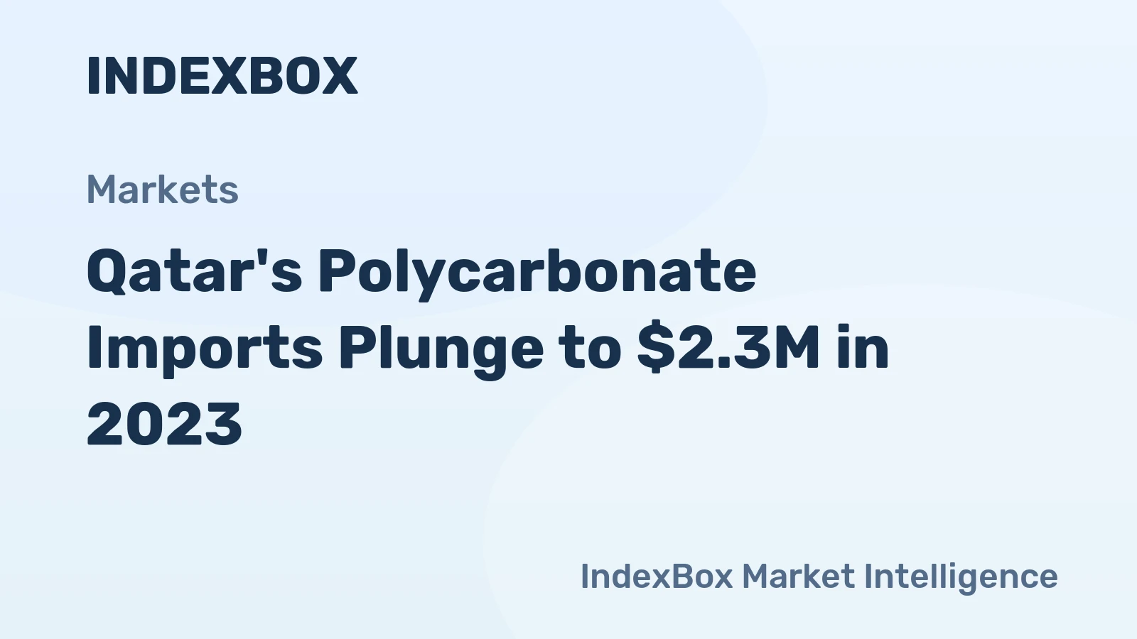 Qatar's Polycarbonate Imports Plunge to $2.3M in 2023