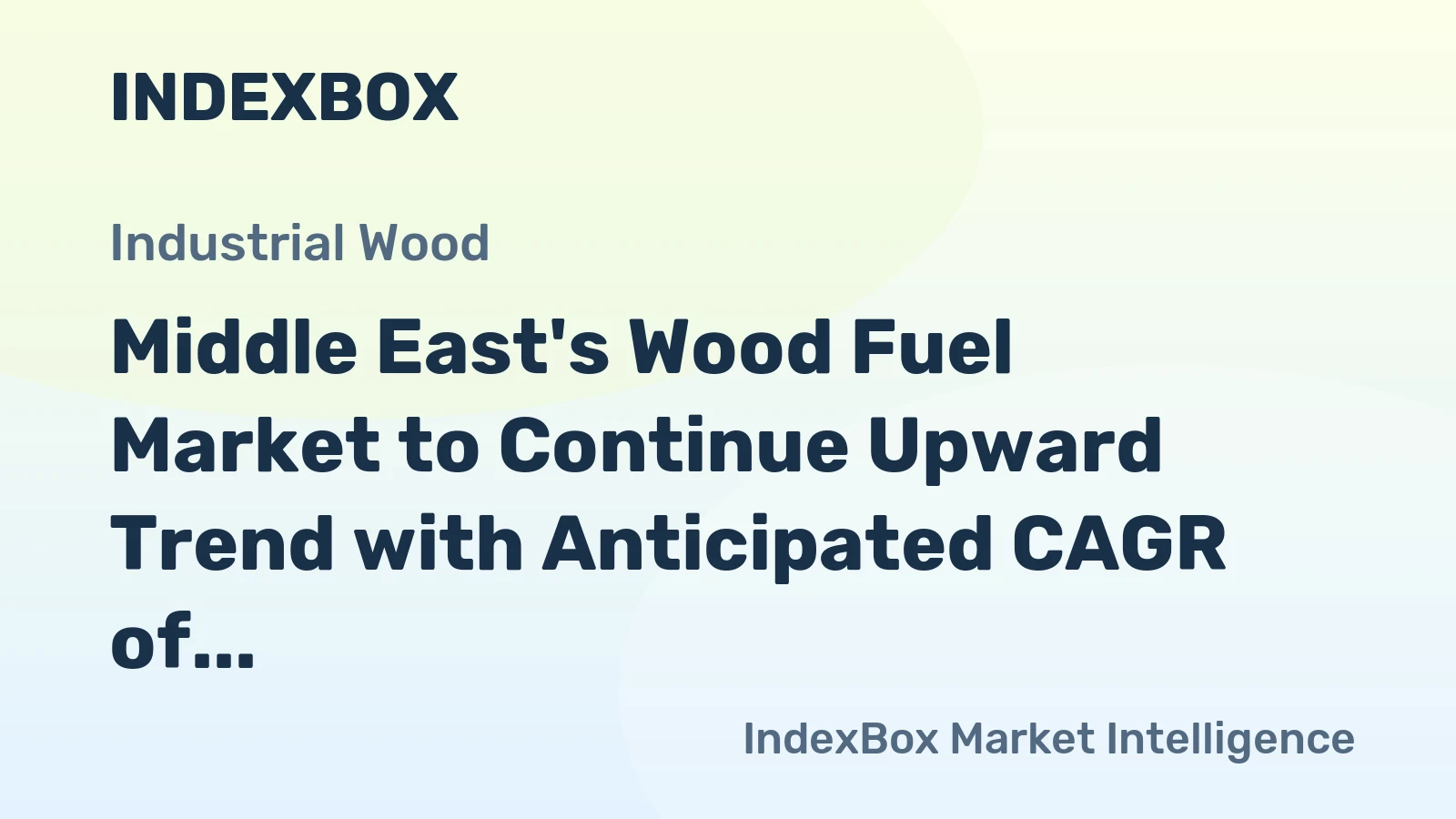 Middle East's Wood Fuel Market to Continue Upward Trend with Anticipated CAGR of +0.4% by 2035
