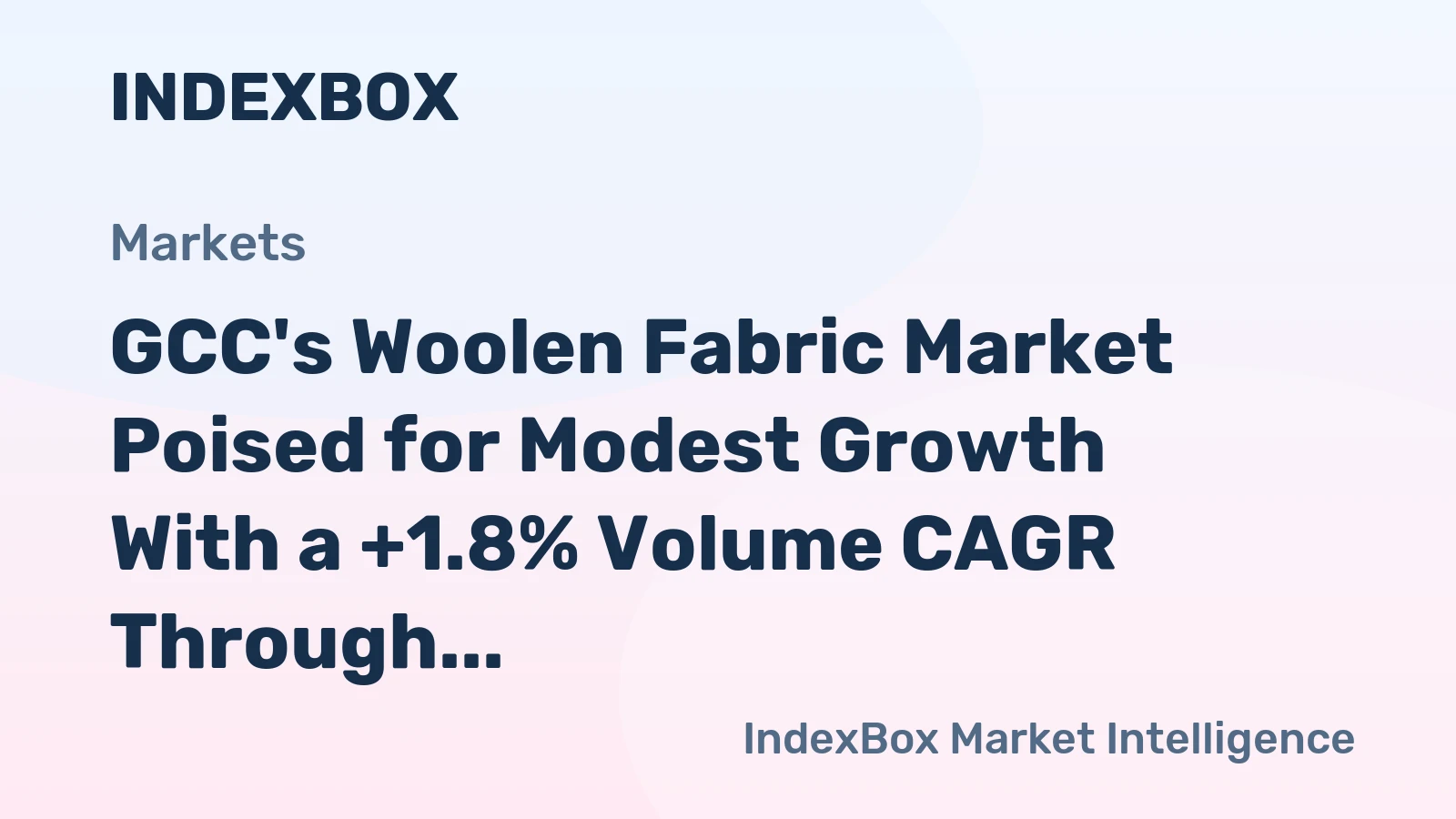 GCC's Woolen Fabric Market Poised for Modest Growth With a +1.8% Volume CAGR Through 2035